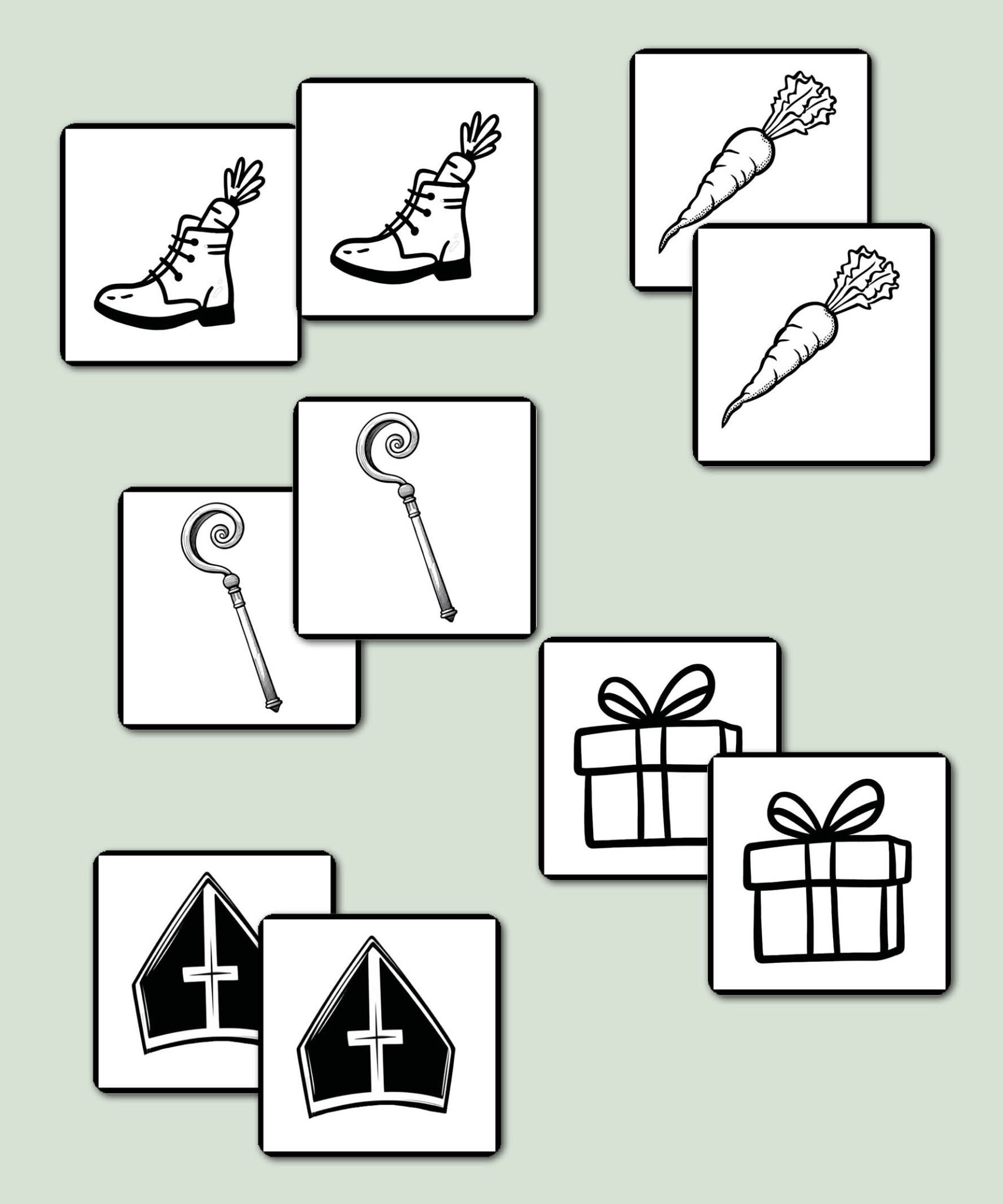 Sinterklaas Memory - PLAN & PAPIER